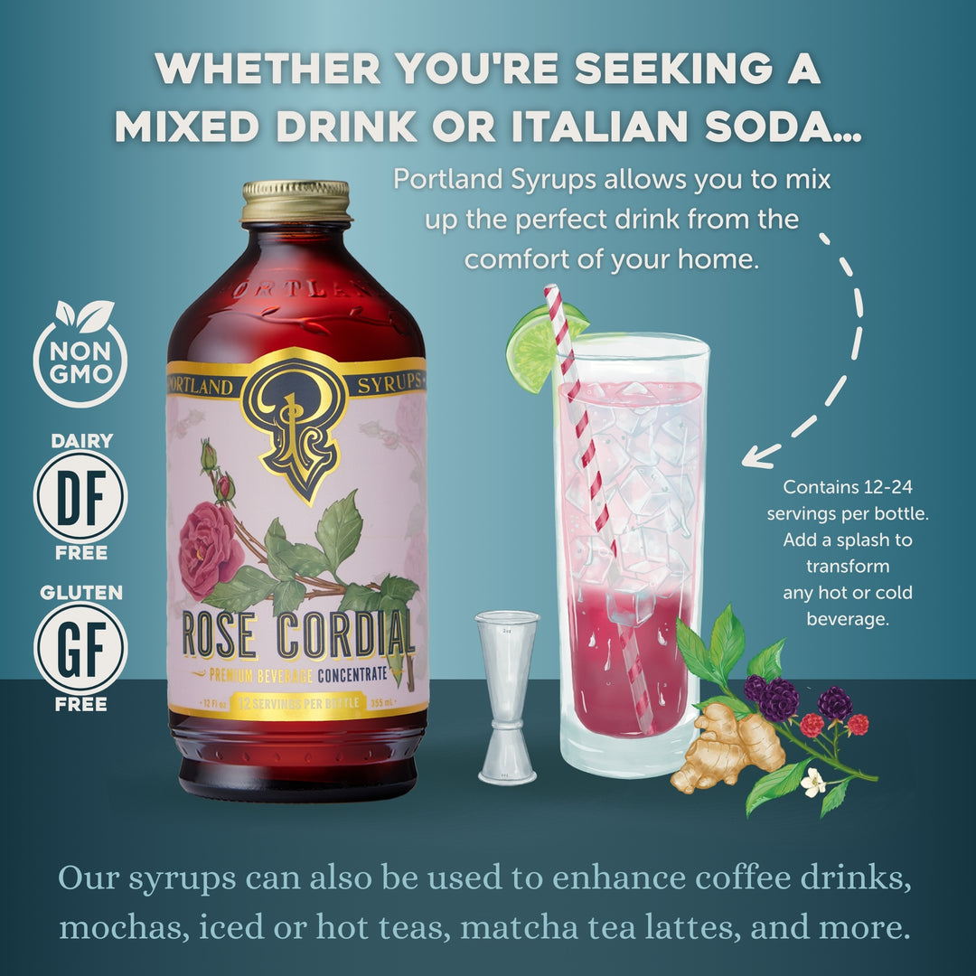 Rose Cordial Syrup | Portland Syrups