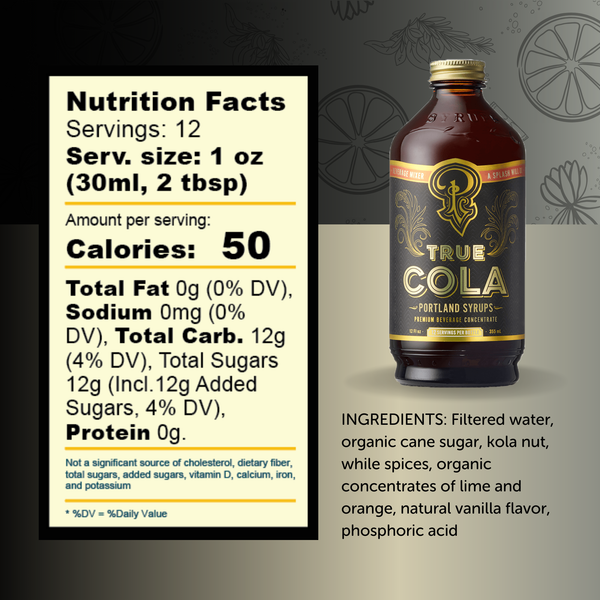 True Cola Crafted Beverage Syrup